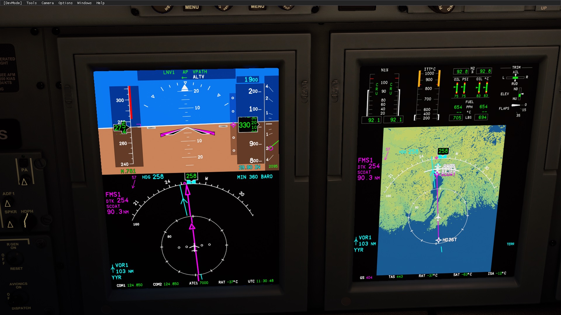 CJ4 V 0.8.0 - Aural overspeed warning (still under shown limits ...