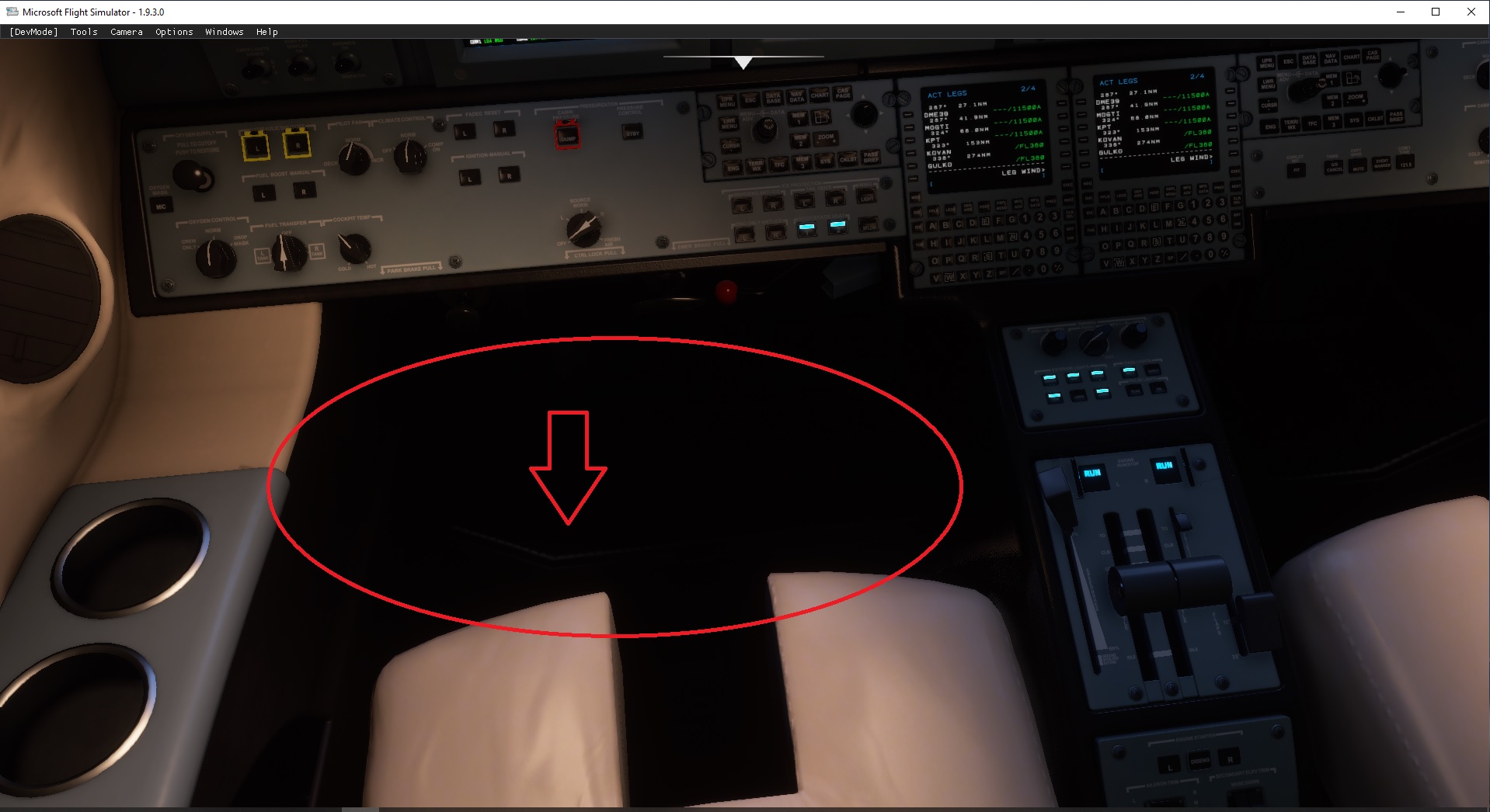 CJ4: Taxi/Landing light illuminating inside of the cockpit (foot area) · Issue #171 · Working ...