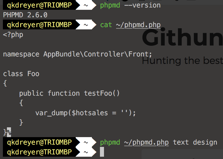 Development Code Fragment Feature Is Not Working · Issue 345 · Phpmdphpmd · Github