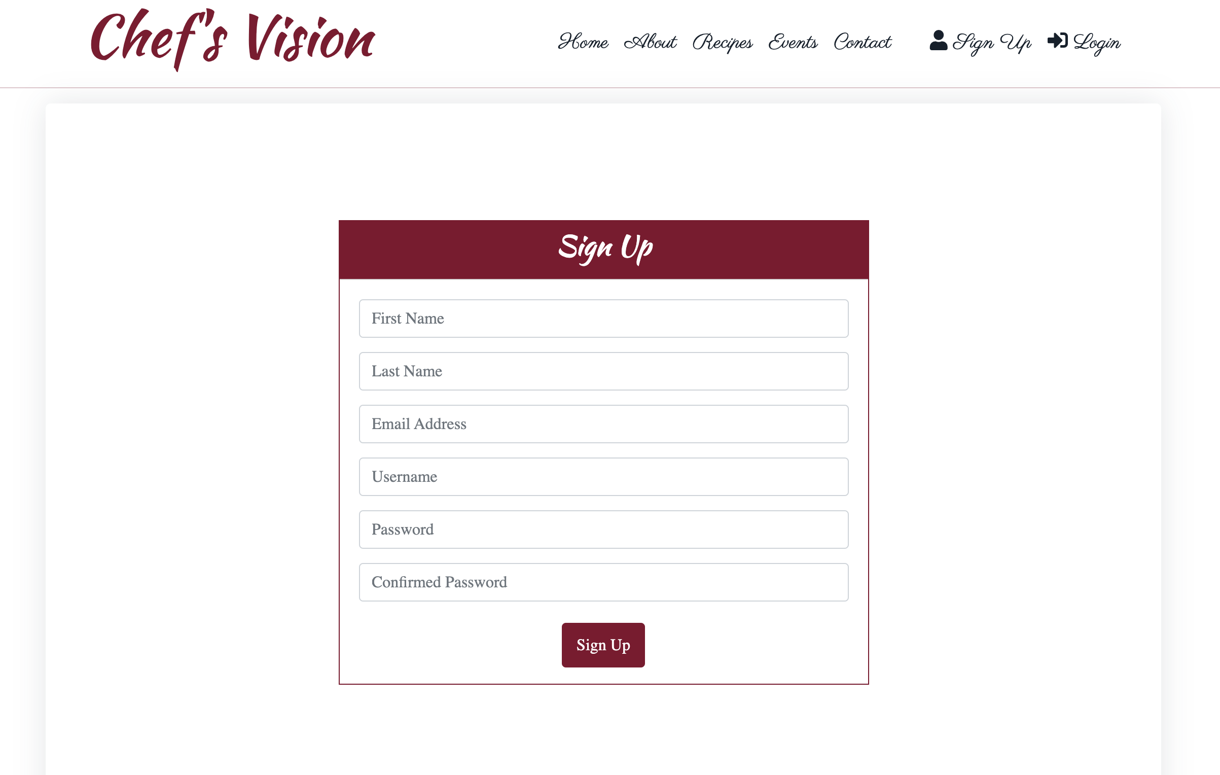 GitHub - NavpreetGhumman/Chef-s-Vision-PHP-Project