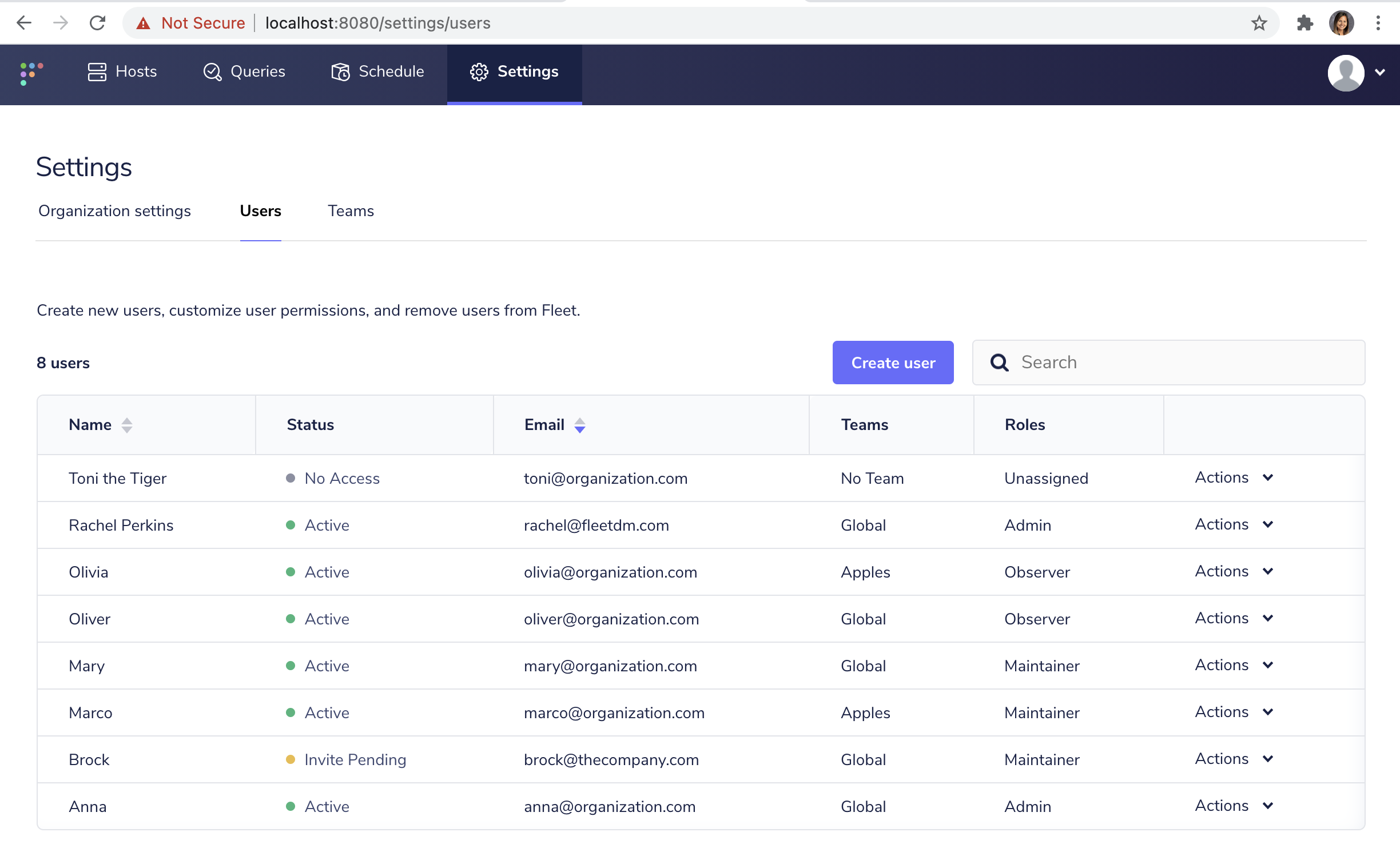 Manage Users Page Make All Columns Sortable · Issue 1646 · Fleetdmfleet · Github 3600