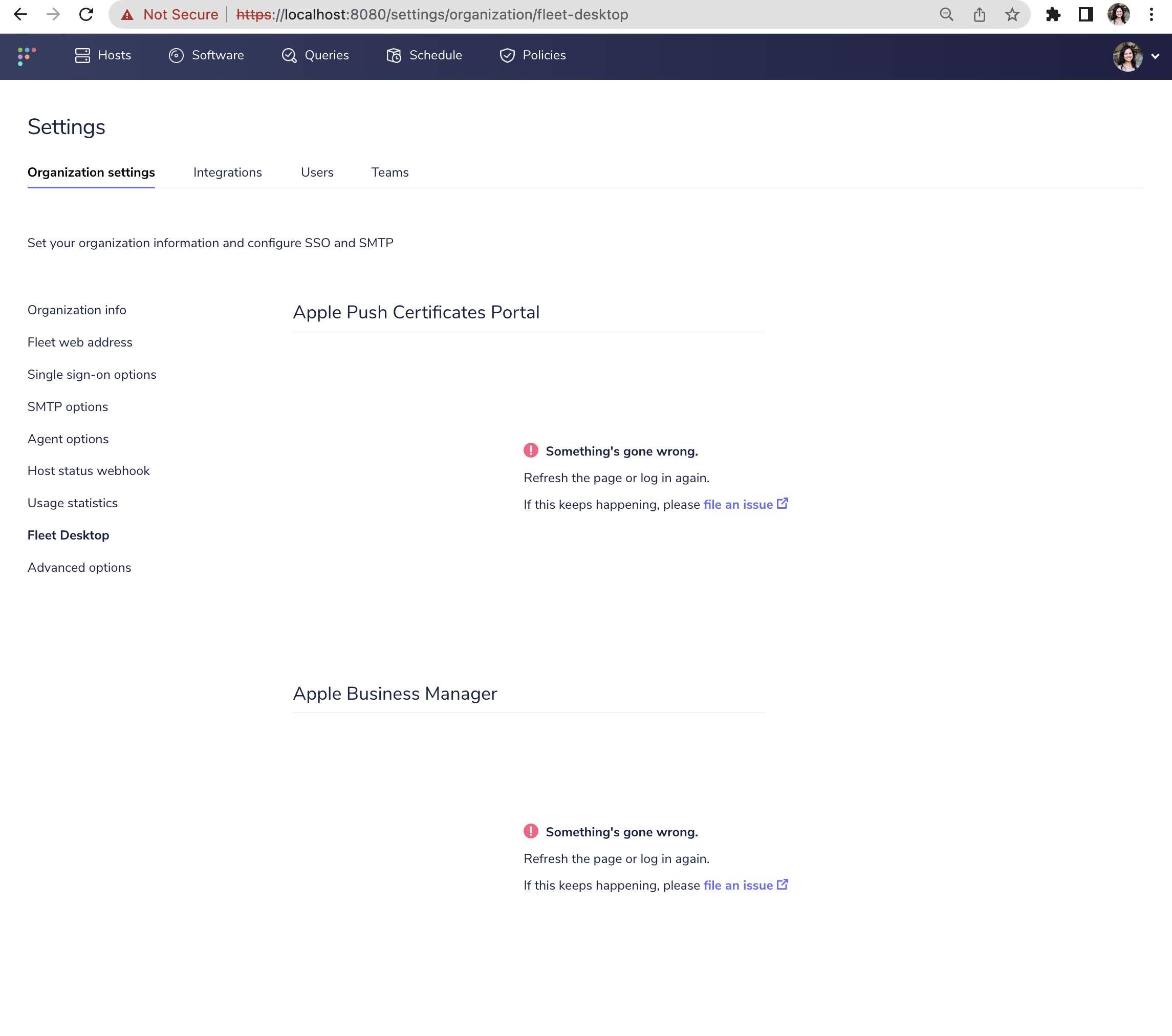 Fleet UI: MDM settings page by RachelElysia · Pull Request #8977 · fleetdm/fleet · GitHub