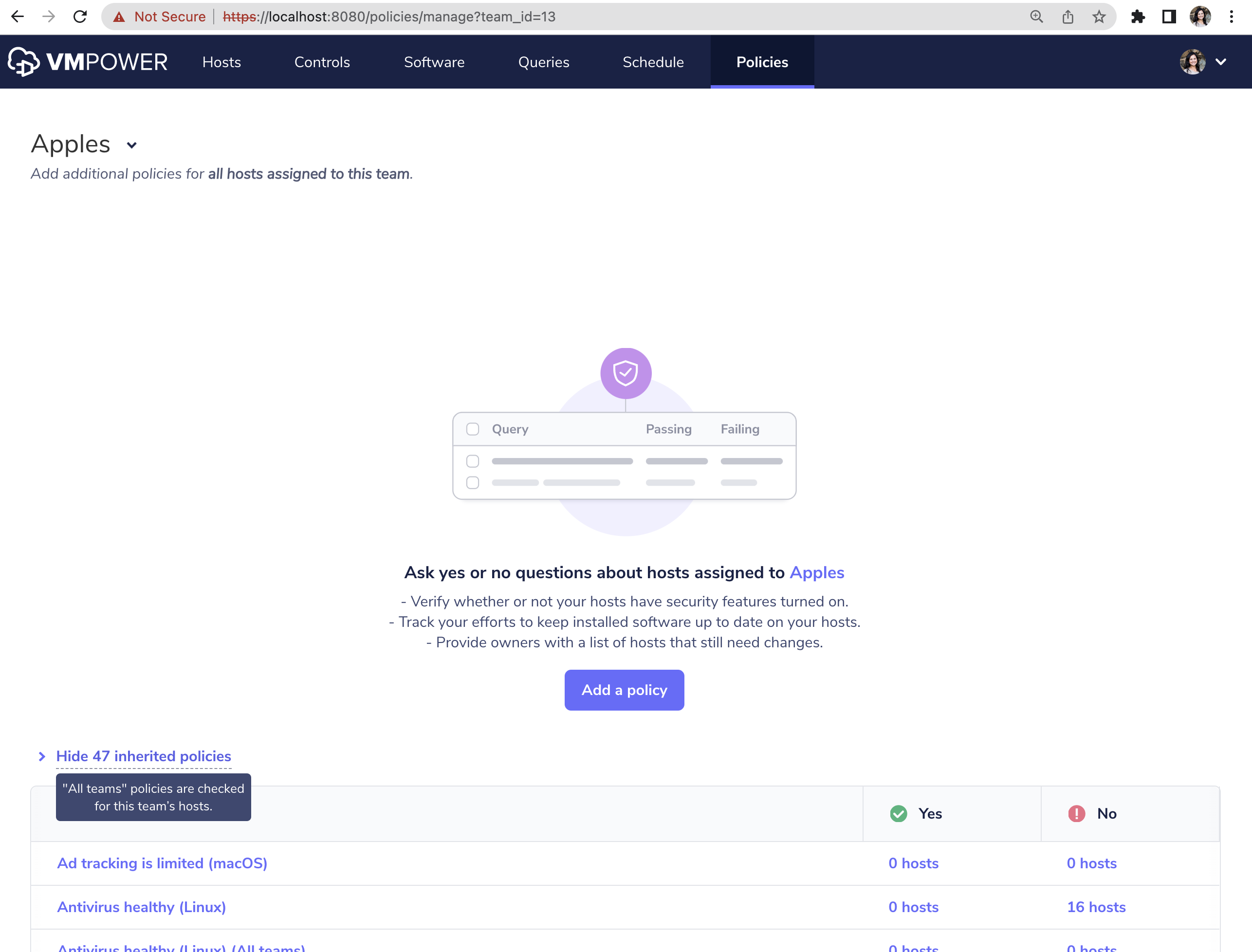 Show inherited policies button missing from manage policies page · Issue #11136 · fleetdm/fleet ...