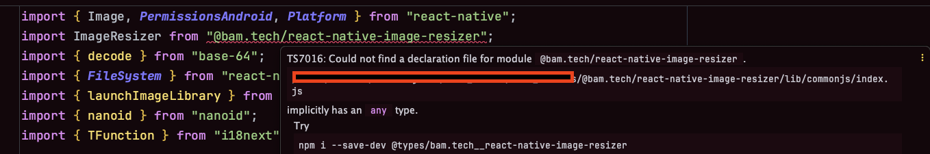 306 Is Missing Types · Issue 383 · Bamlabreact Native Image Resizer · Github