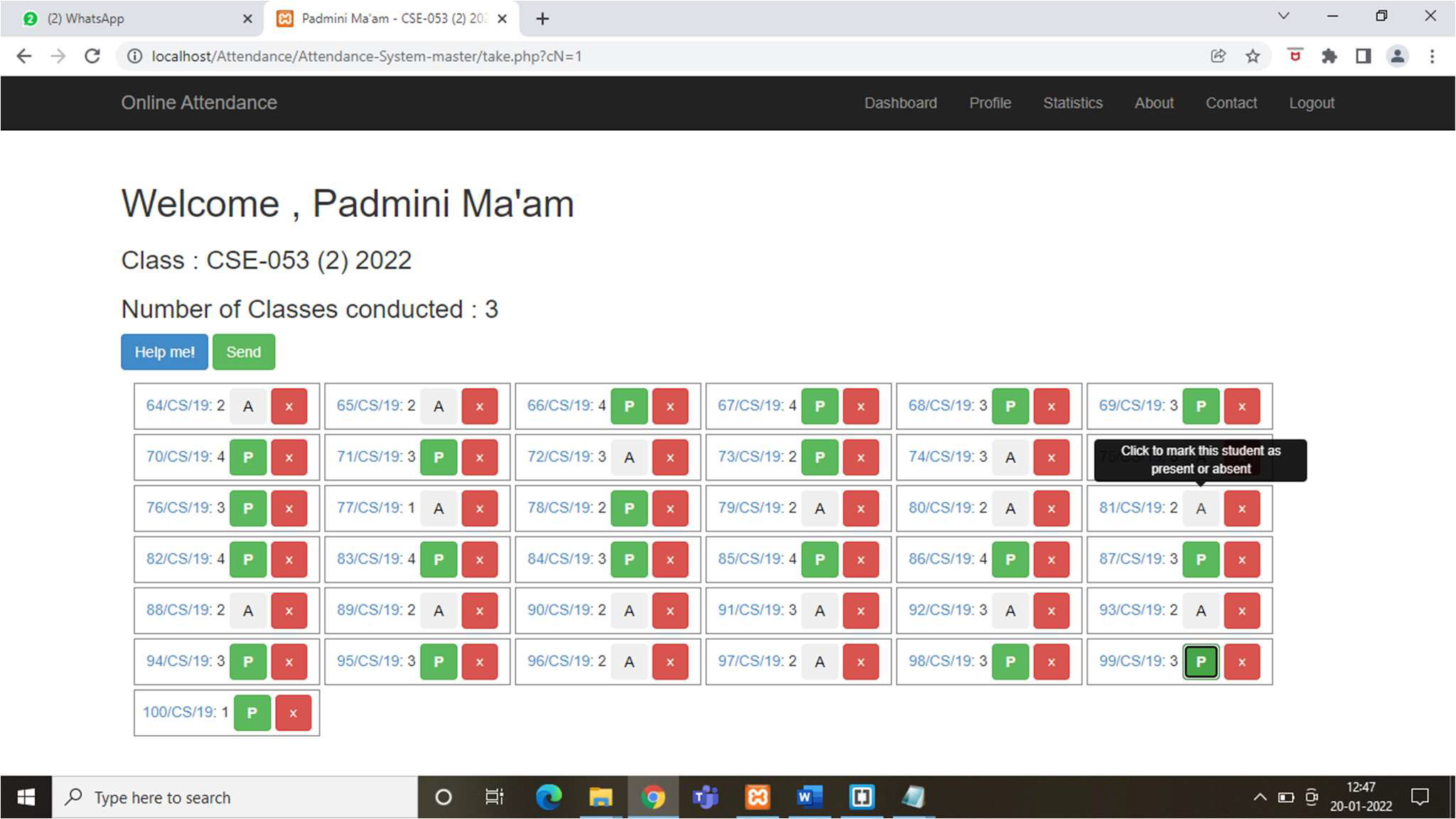 GitHub - Pratima-MN/DBMS-Student-Attendance-Management-System: Student ...