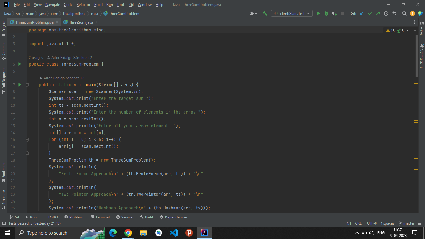 Code redundancy for ThreeSum Problem · Issue #4169 · TheAlgorithms/Java · GitHub