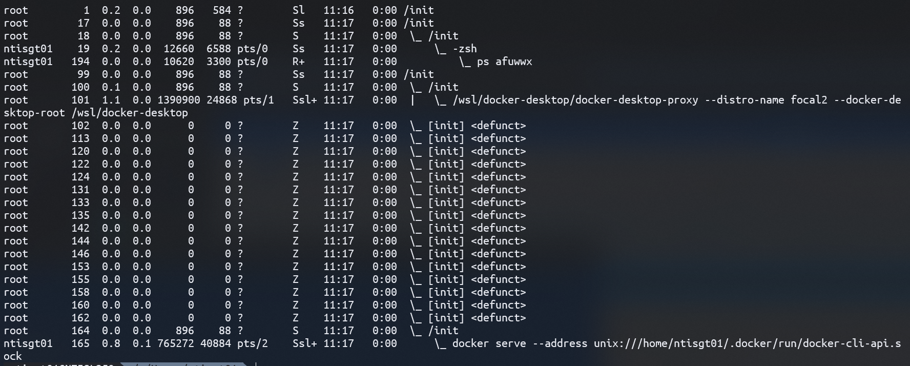 3 Zombie Processes · Issue #9101 · docker/for-win · GitHub