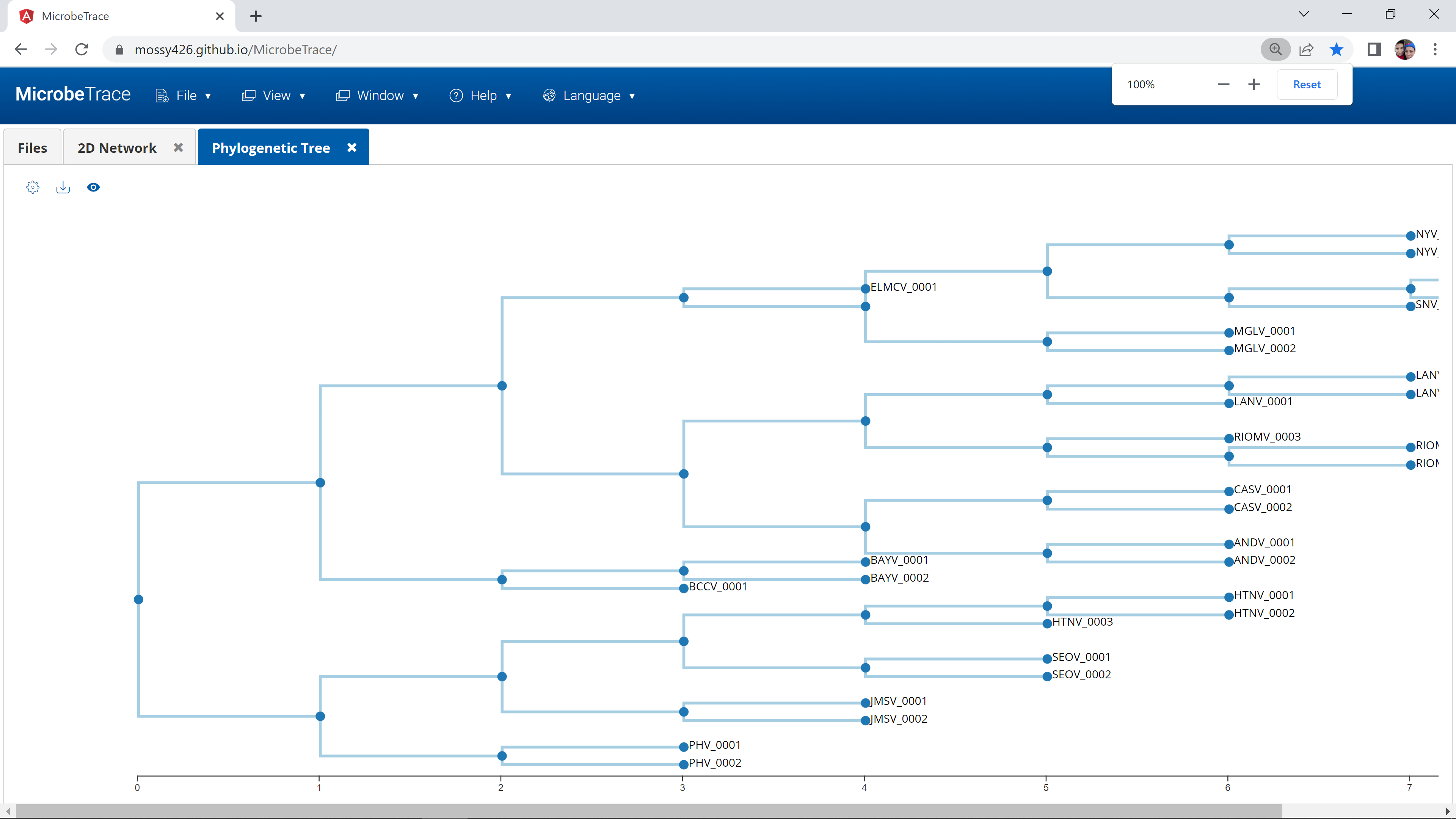 ANGULAR: Menu bar disappears after loading newick file and launching ...