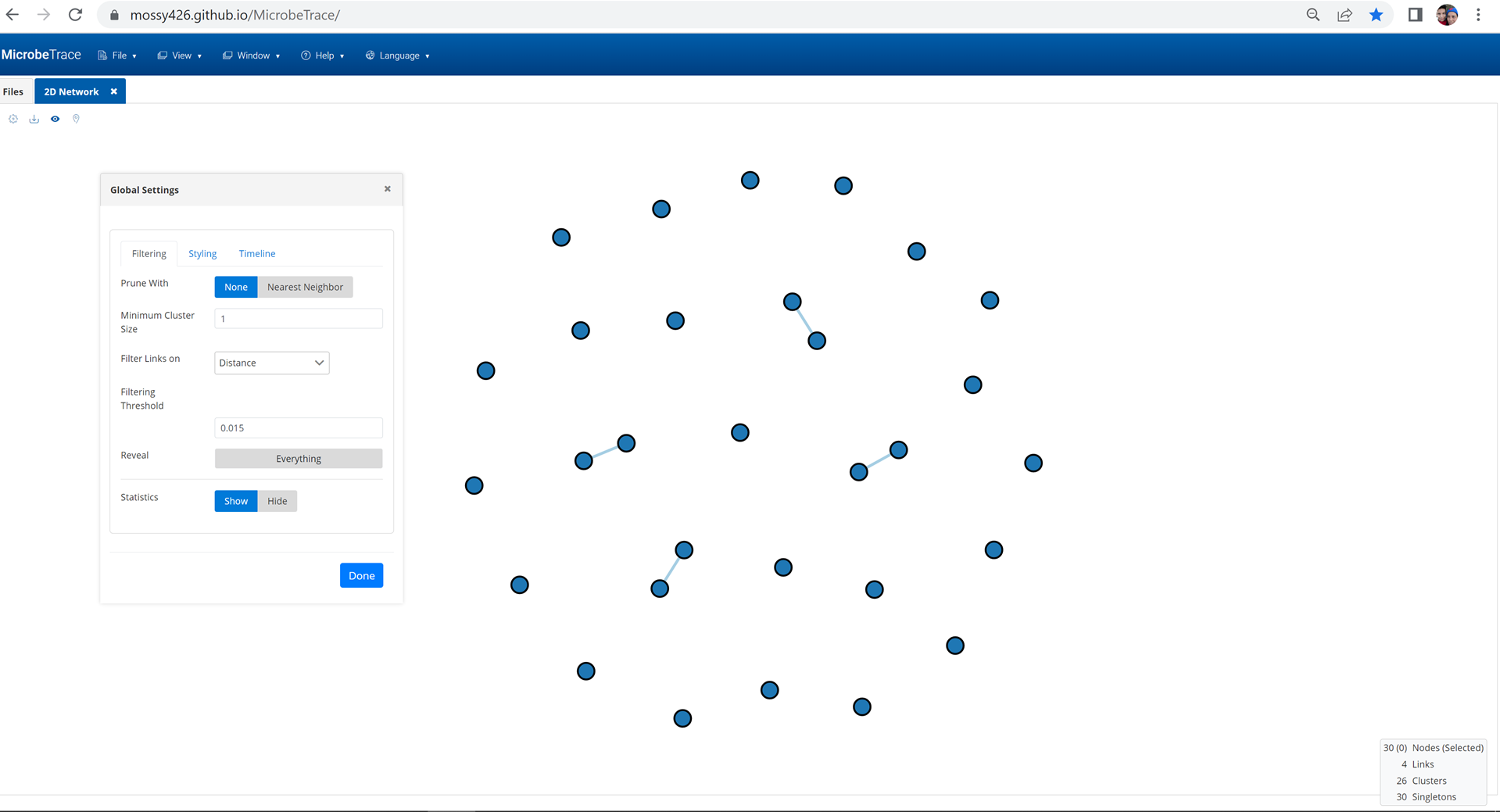 ANGULAR- Filtering by distance thresholds · Issue #541 · CDCgov/MicrobeTrace · GitHub