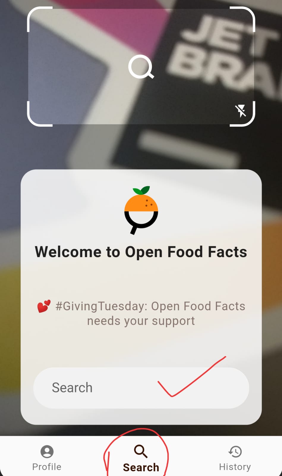 Search Should be Scan · Issue #3671 · openfoodfacts/smooth-app · GitHub