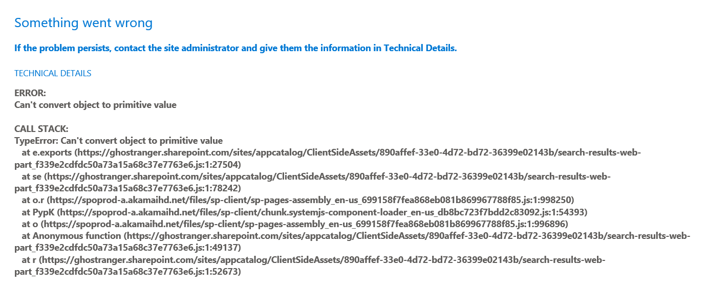 when search from searchbox, pnp search results are not loading in IE ...