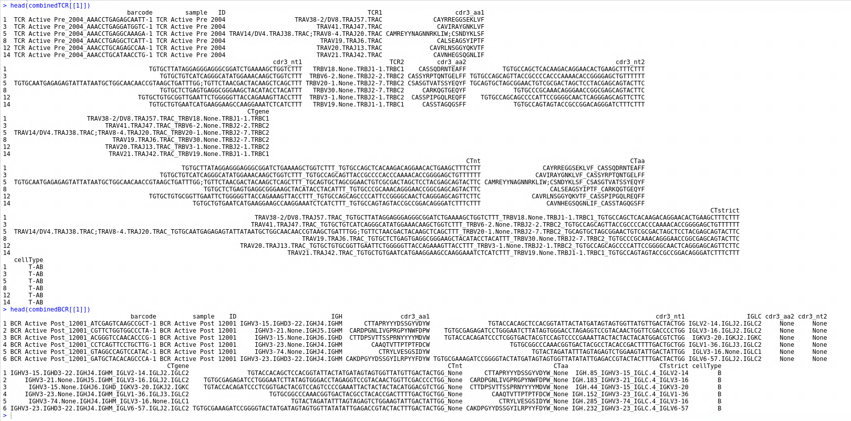 Error in combineExpression · Issue #202 · BorchLab/scRepertoire · GitHub
