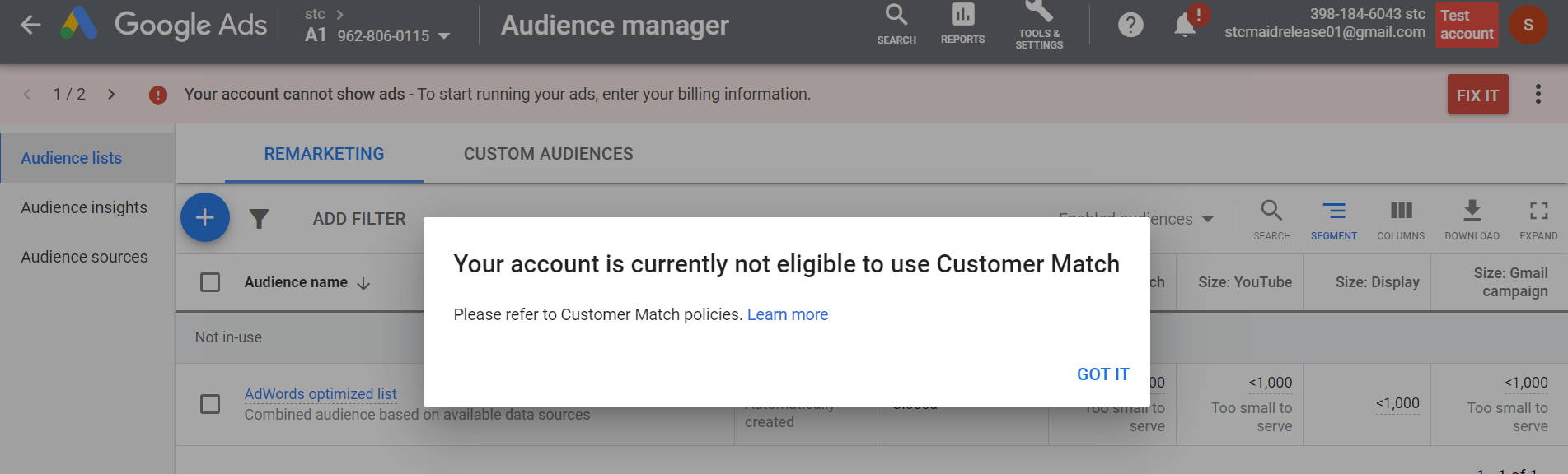 Problem while creating custom audience · Issue #204 · googleads/googleads-java-lib · GitHub