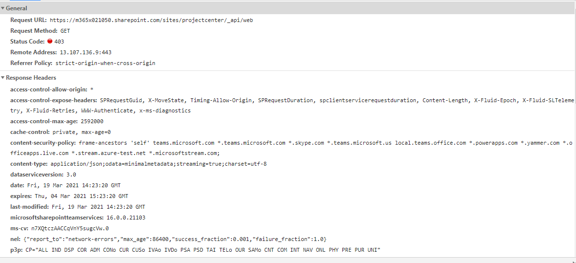SPFx Retrieve list items from another site collection - 403 Error making HttpClient request in ...