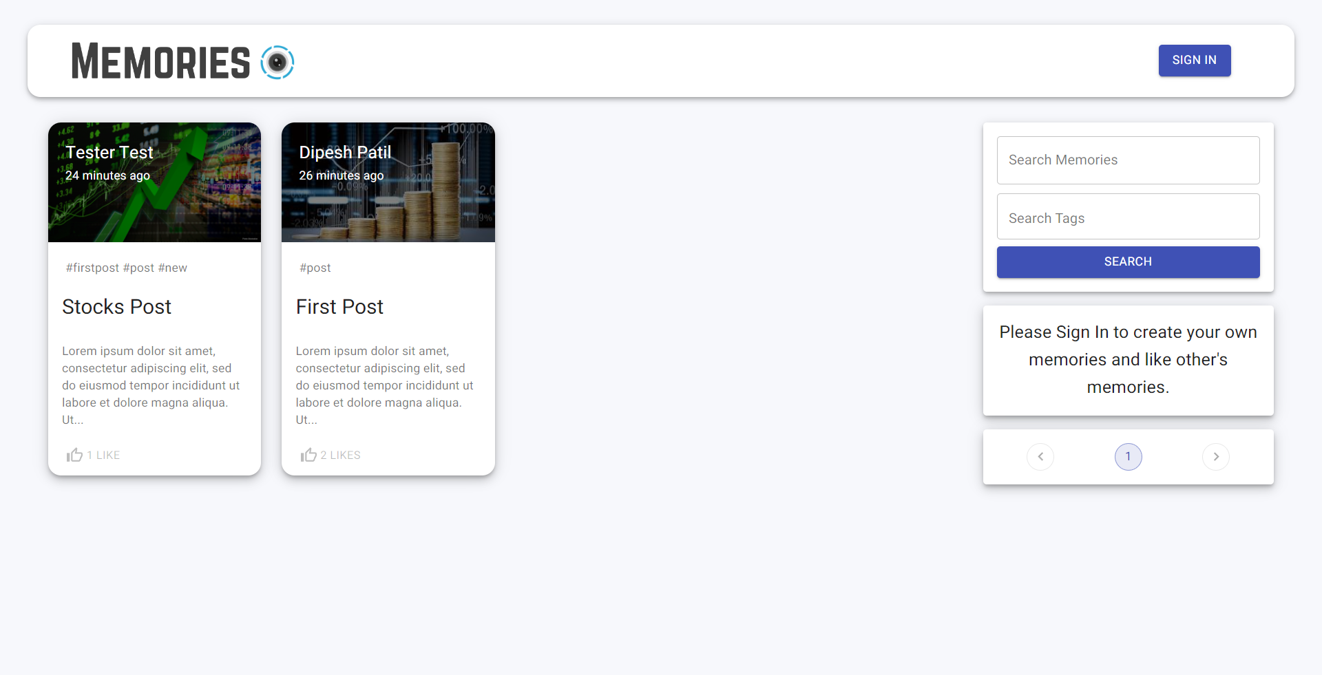GitHub - Dipesh107/Memories-frontend: Frontend code for memories social media app.