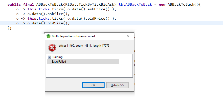 4.8.0 StringIndexOutOfBoundsException in Lambda expressions with minor ...