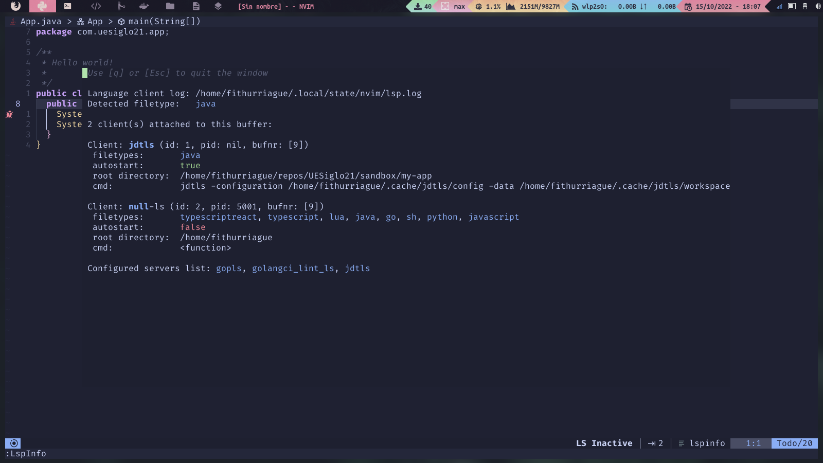 No LSP client found that supports vscode.java.resolveMainClass · Issue #3252 · LunarVim/LunarVim ...
