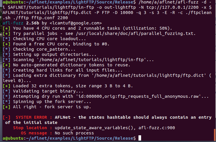 no server states · Issue #76 · aflnet/aflnet · GitHub