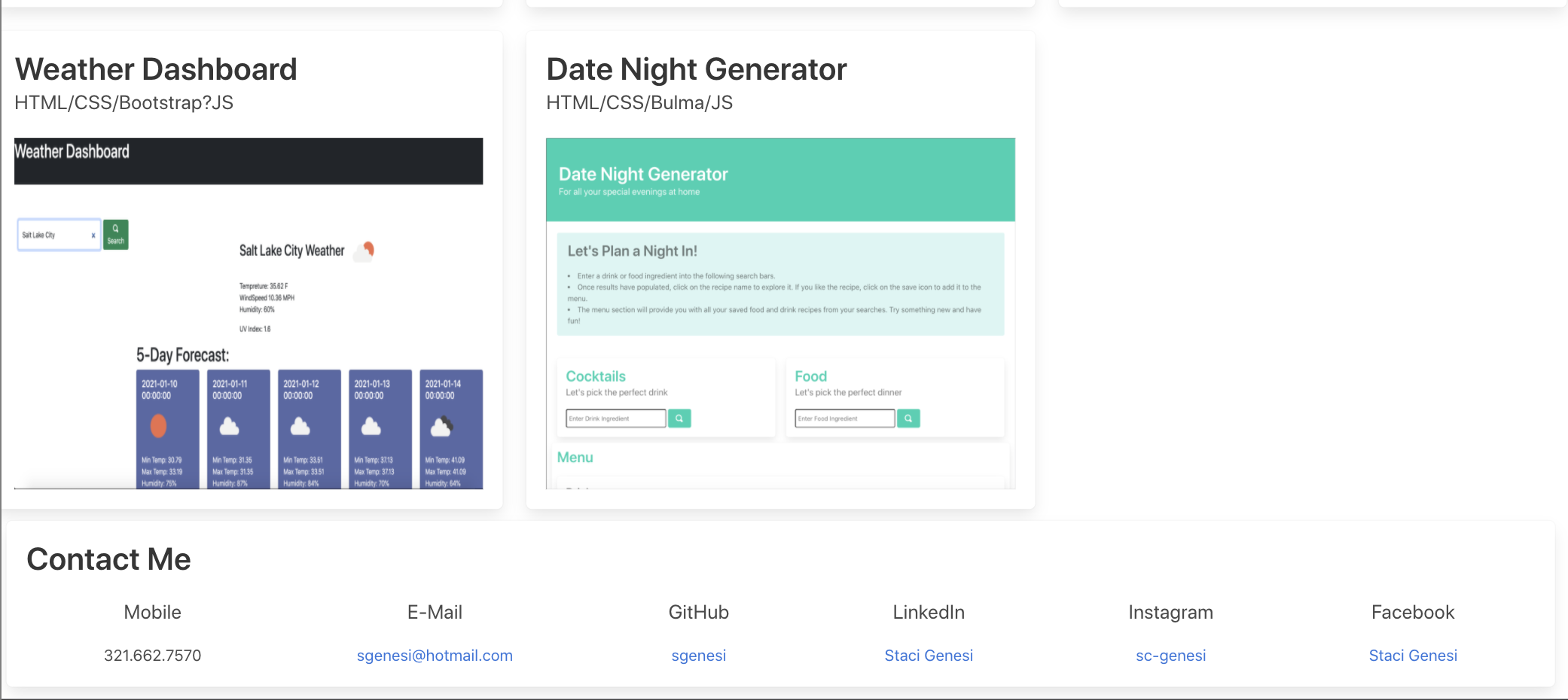GitHub - sgenesi/Staci-Genesi-Portfolio