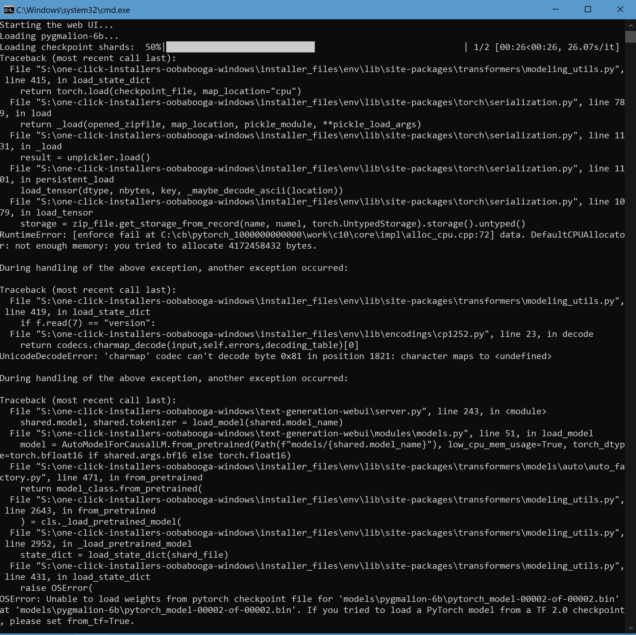 Cuda out of memory when launching start-webui · Issue #522 · oobabooga/text-generation-webui ...