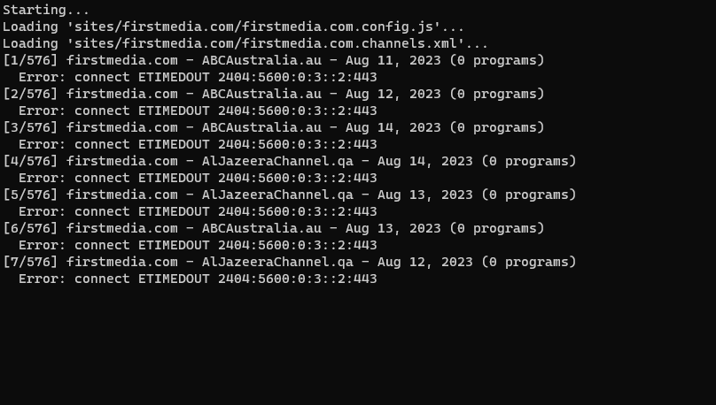 Unable To Fetch Epg Data · Issue 2151 · Iptv Orgepg · Github 