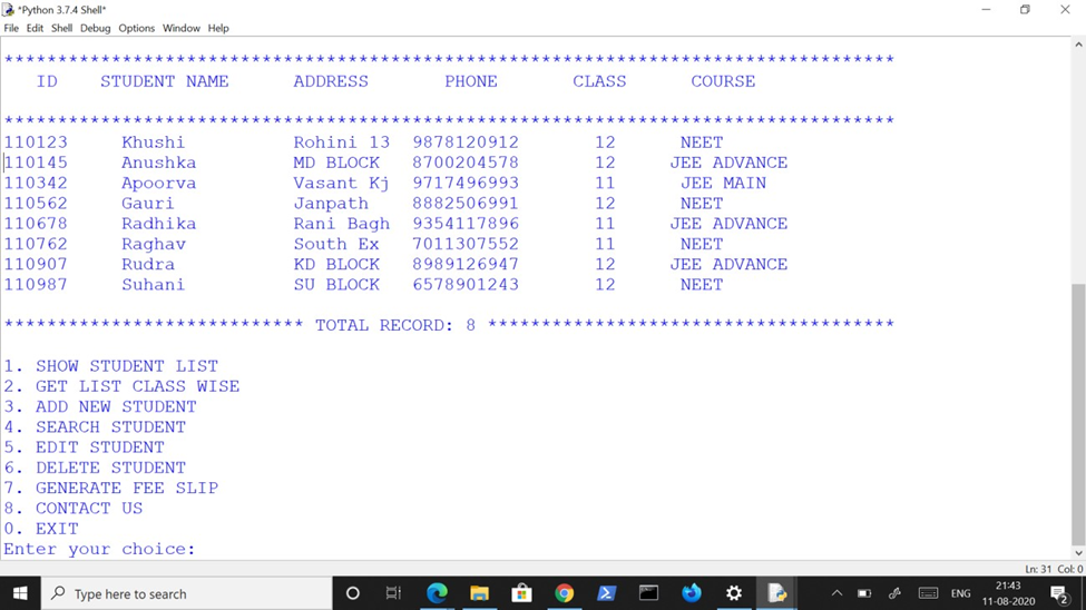 GitHub - anushkagupta22/InstituteManagementSystem: An Institute Management System, working as a ...