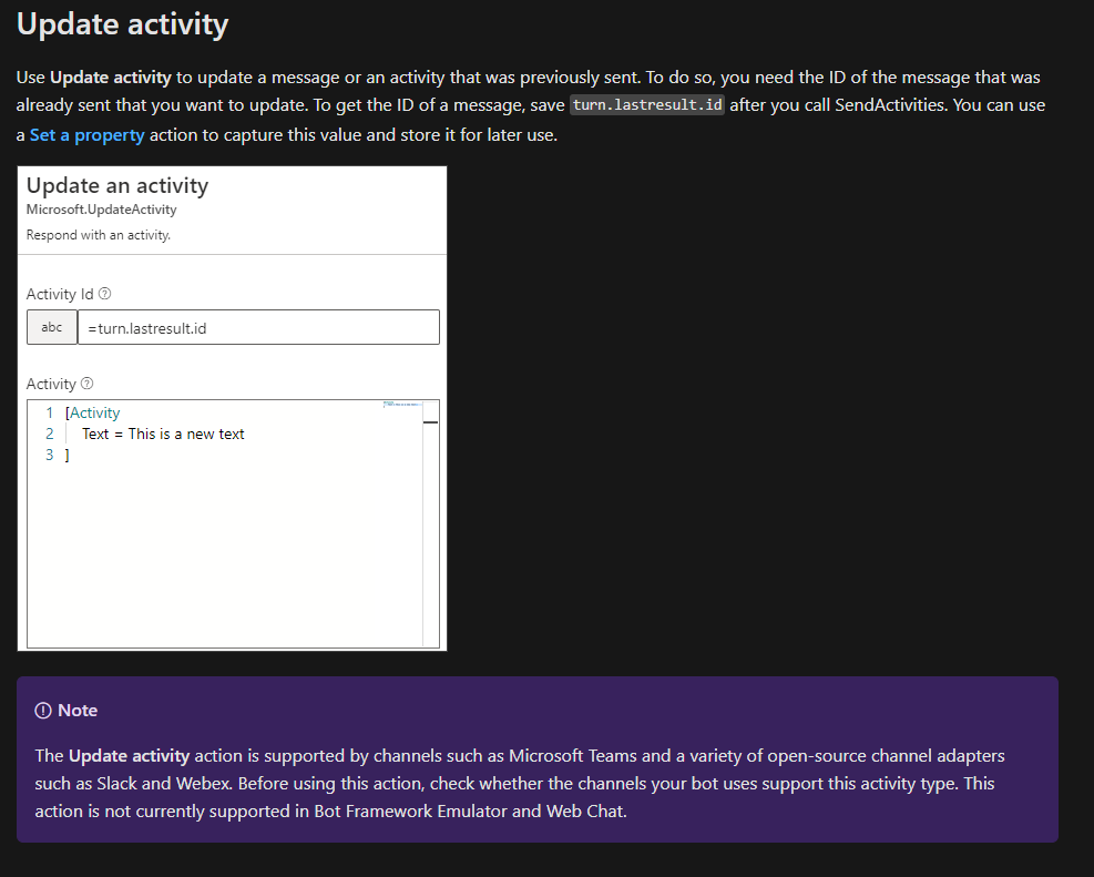 Update Activity On A Message Adaptive Dialog · Issue 5508 · Microsoft Botframework Composer