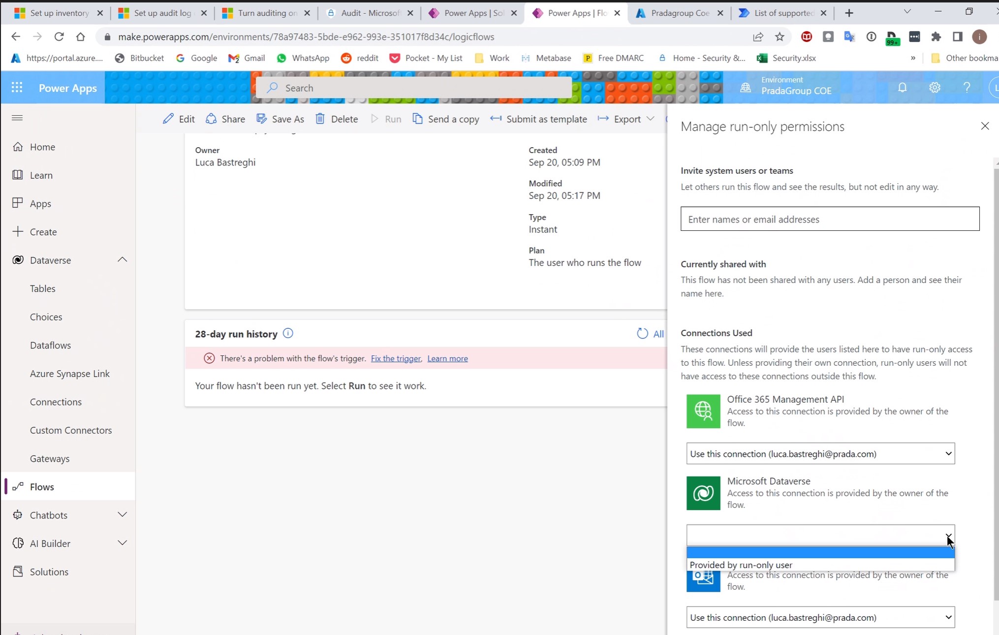 [CoE Starter Kit - BUG] [Child] Admin | Sync Logs > Run only users for Dataverse cannot be set ...