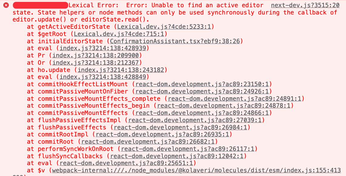 Bug: EditorState is corrupted in next.js · Issue #4055 · facebook/lexical · GitHub