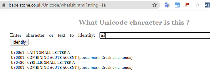Cyrillic letters combined with diacritics are not displayed correctly ...