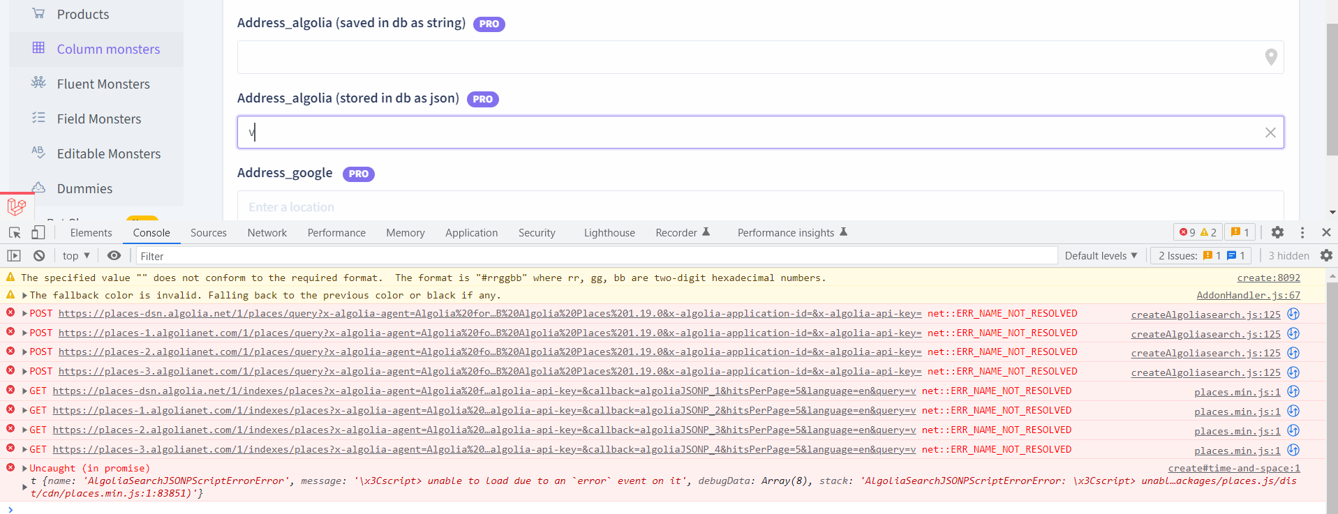 V6 Completely Remove Address Algolia Field · Issue 4775 · Laravel Backpackcrud · Github 