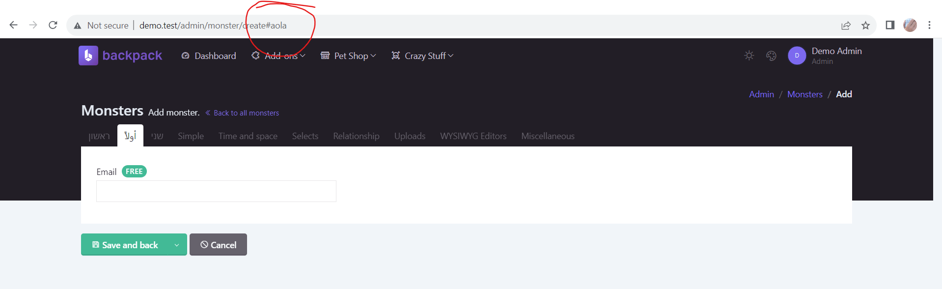 [Bug] Tabs on hebrew not working · Issue #5256 · Laravel-Backpack/CRUD · GitHub