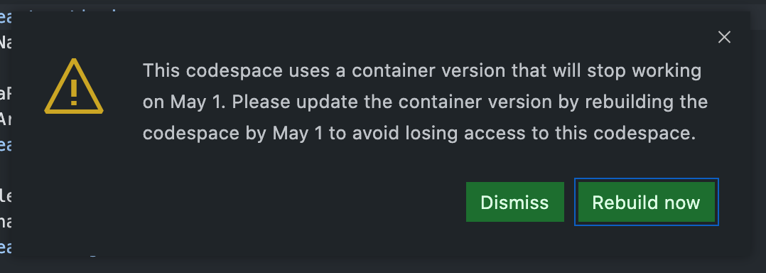 Codespace suspended upon rebuilding · community · Discussion #3844 · GitHub
