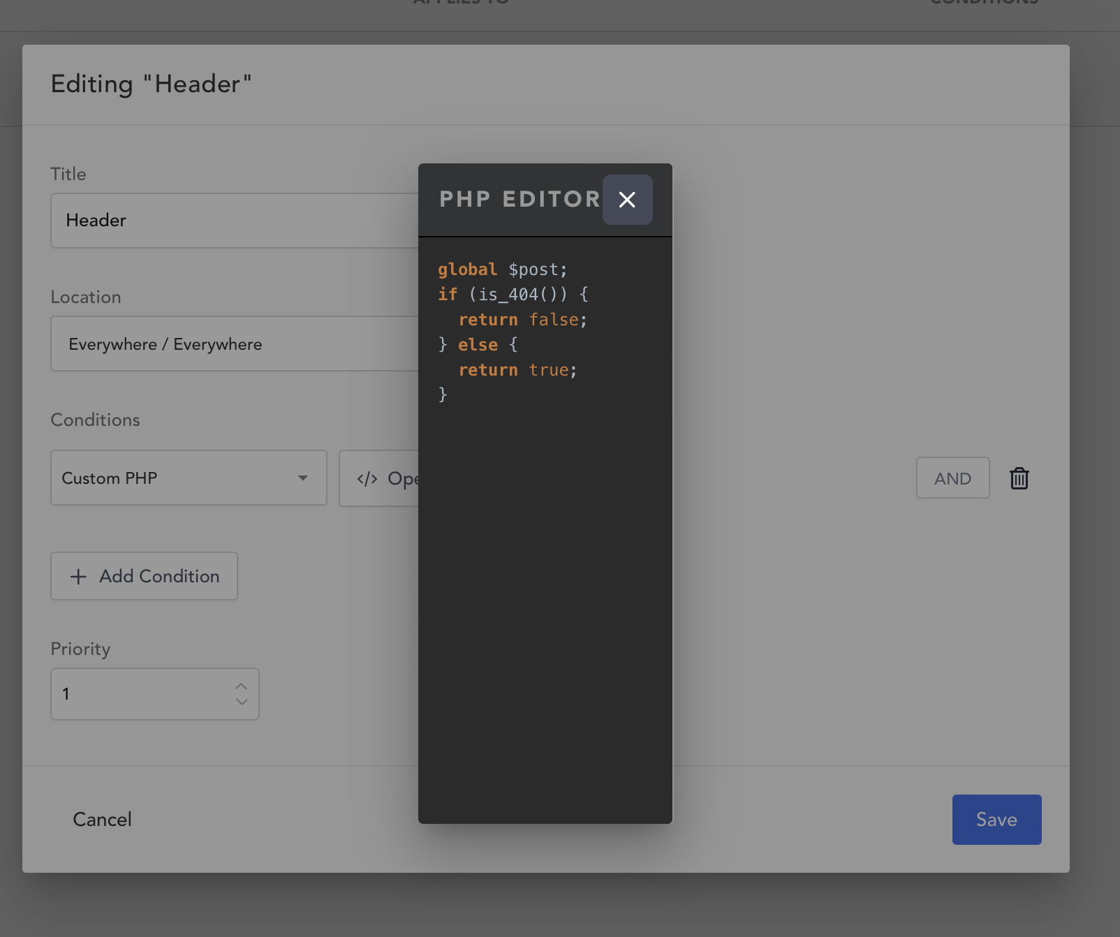 Using PHP Editor as a condition -> width of popup is too small · Issue #289 · soflyy/breakdance ...