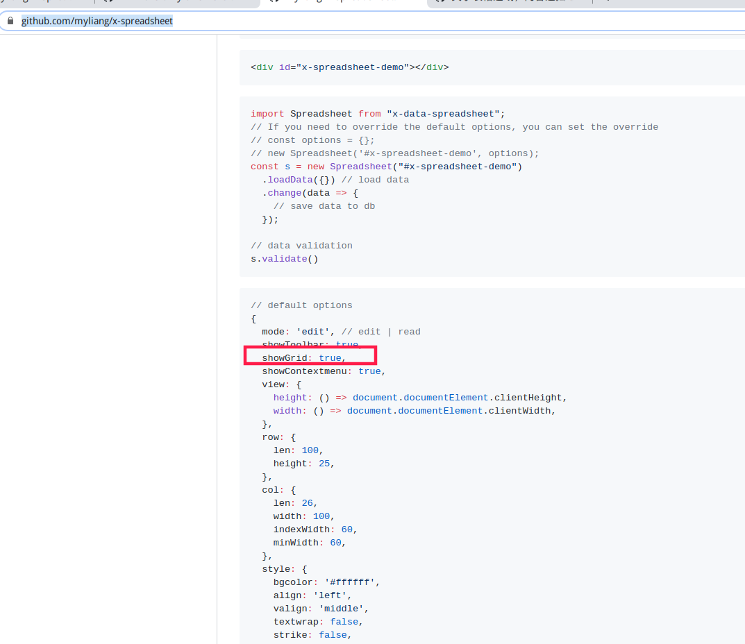 关于表格边线，内容遮挡等问题，劳烦解答。 · Issue #284 · myliang/x-spreadsheet · GitHub