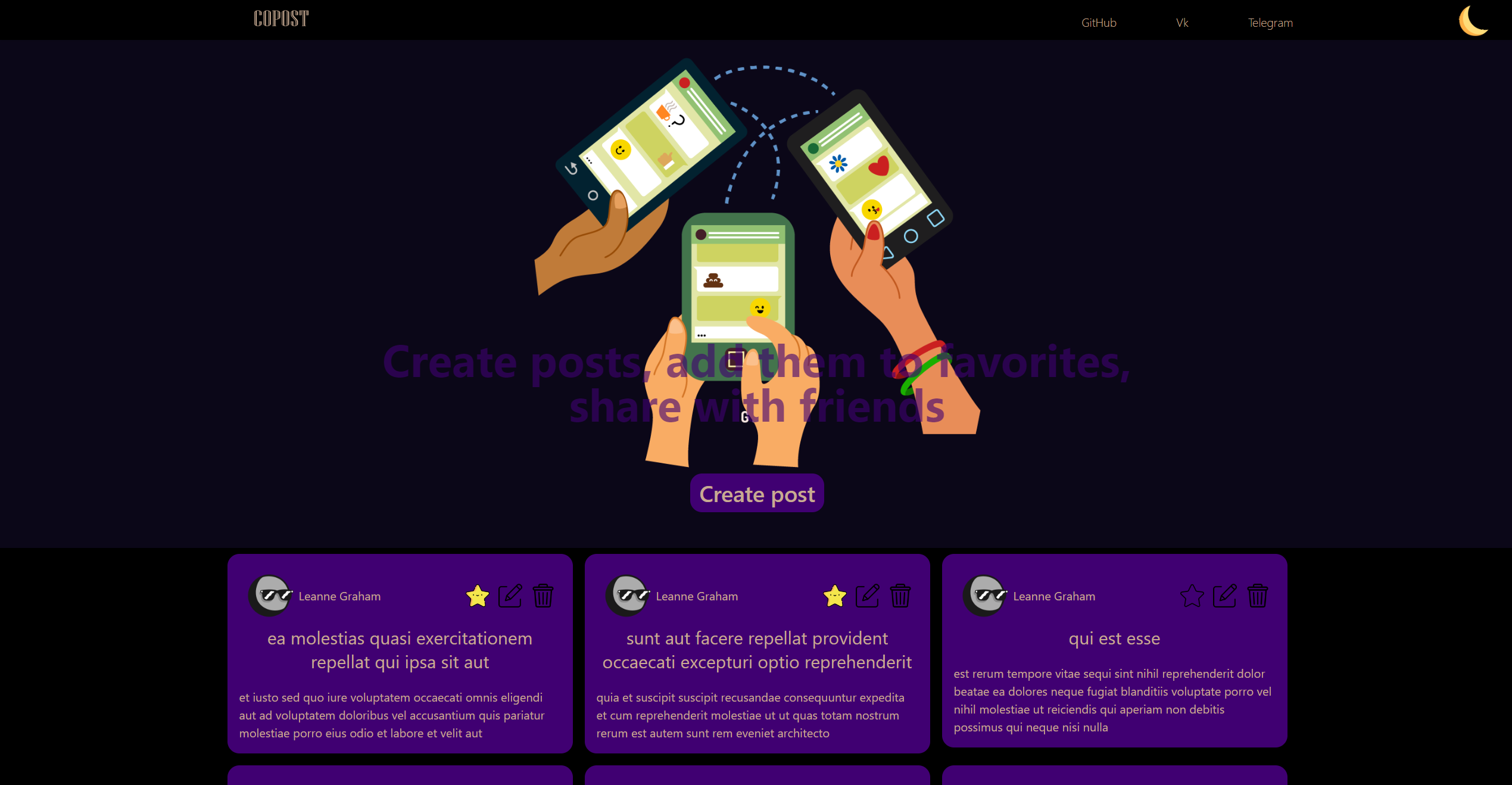 GitHub - nikitanosov1/tinkoff-ajax: Приложение по отображению постов
