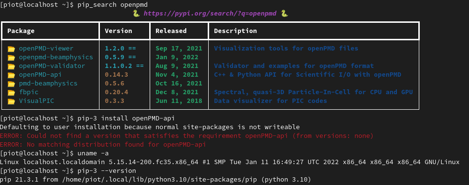 Problem Installing Openpmd Api With Pip · Issue 1176 · Openpmdopenpmd 3272