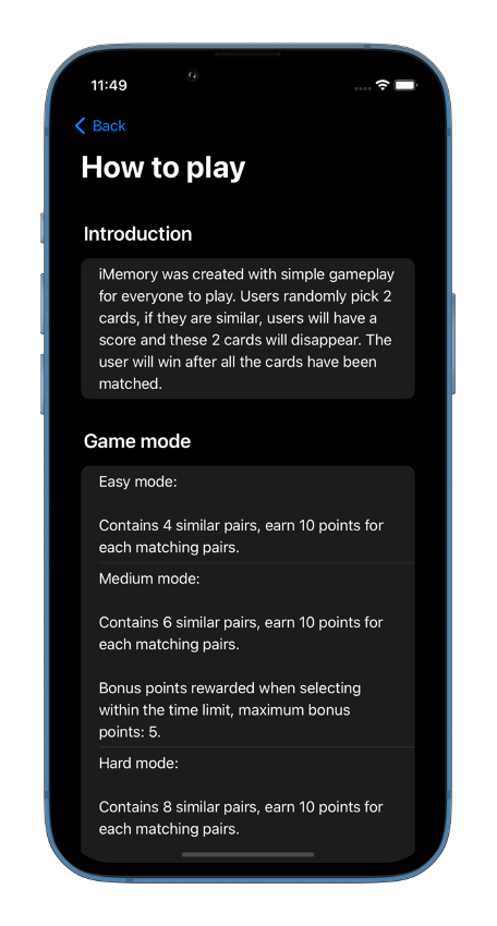 GitHub - PhiThai1309/iMemory: A simple card flip game that was built with Swift and SwiftUI
