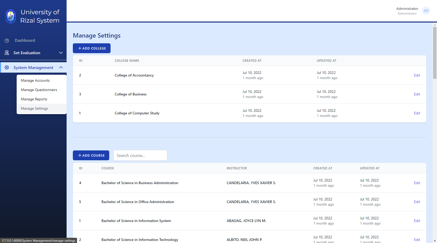 GitHub - LawrenceMadali/Faculty-Evaluation-System