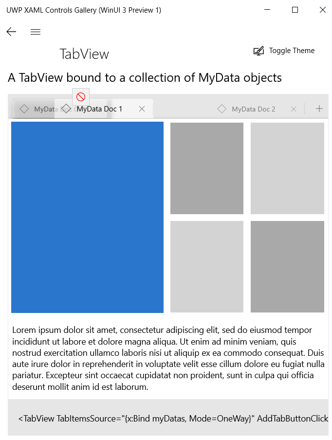 TabView sample: cannot rearange tabviewItems · Issue #501 · microsoft/WinUI-Gallery · GitHub