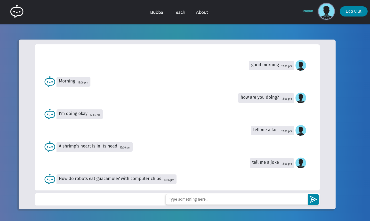 GitHub - rayan6ms/Bubba: this is my chat bot description