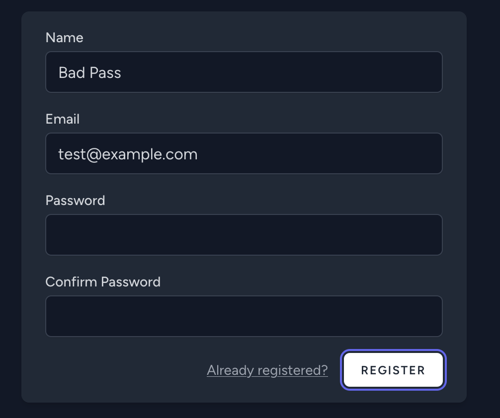 Form validation errors not displayed on Register.vue · Issue #1393 · laravel/jetstream · GitHub
