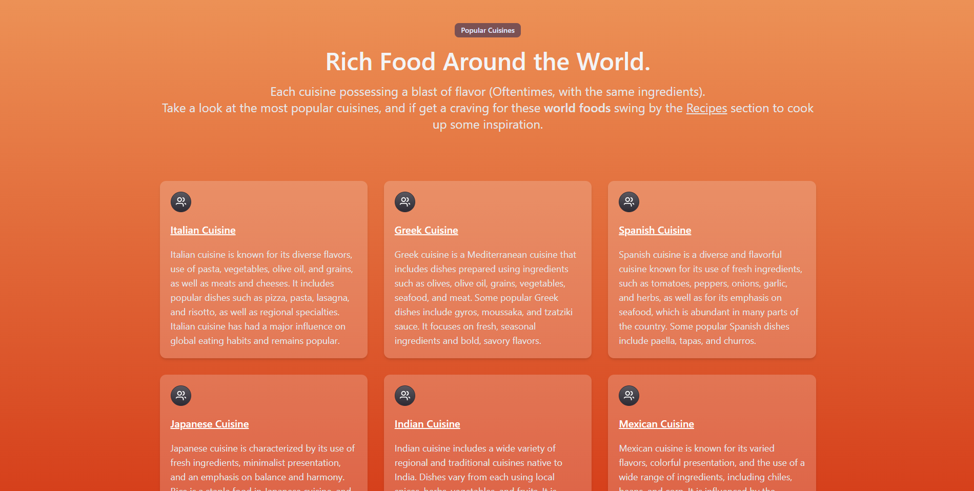GitHub - RishitAgrawal06/The-Global-Pantry: Learn about the world's food and culture.