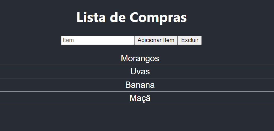 GitHub - EricaSantos-FullStack/lista-de-compras: Lista de compras feita no React usando Hooks ...