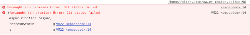 Uncaught (in promise) Error: Git status failed · Issue #18323 · atom/atom · GitHub