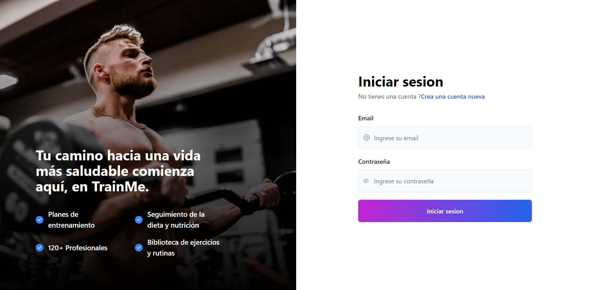 GitHub - MarioMelendezPichoneau/TrainMe: TrainMe es una plataforma de entrenamiento ...