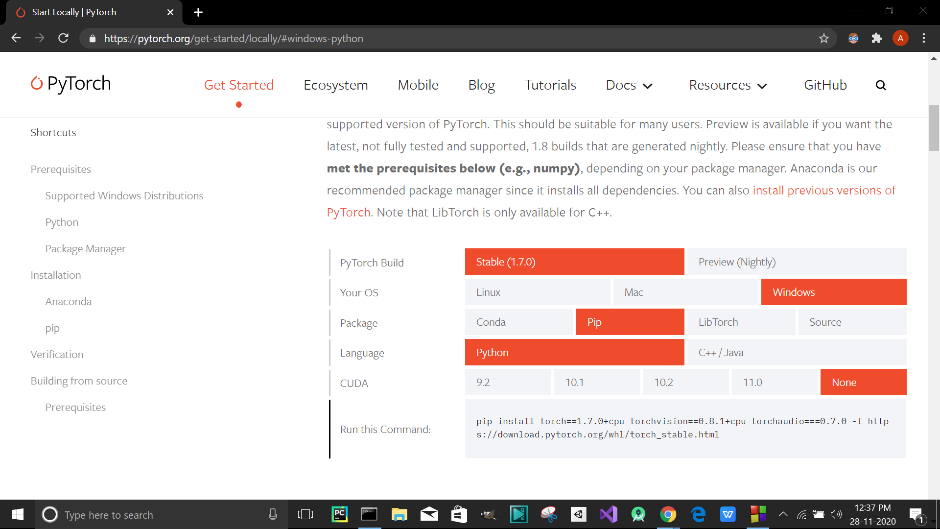 I am unable to install, How to install it? · Issue #48528 · pytorch ...