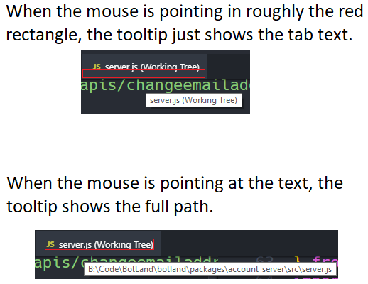 Tab Tooltip Shows Different Contents Based On Exact Mouse Positioning · Issue 58864 · Microsoft