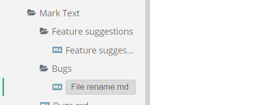 Sidebar: clicking out of renaming doesn't set new name · Issue #3207 · marktext/marktext · GitHub