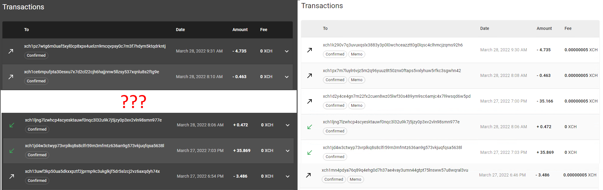 [Bug] Transaction showed as confirmed locally but did not exist on blockchain · Issue #10914 ...